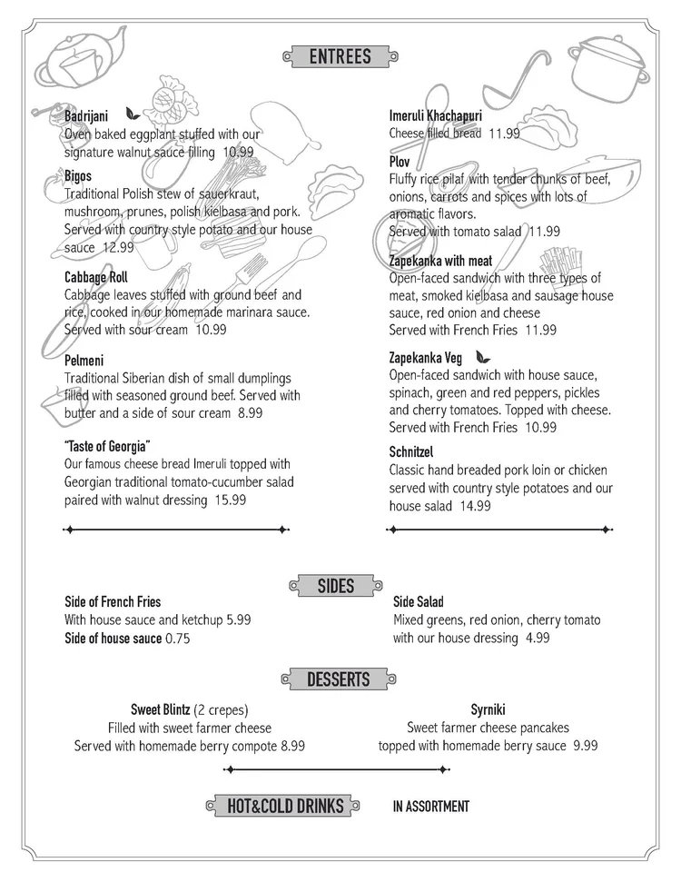 Menu — Euro Foods Bakery & Cafe