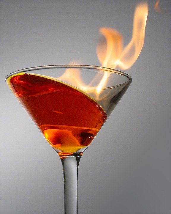 Flaming Martini Photography by Eric Palmer Photography