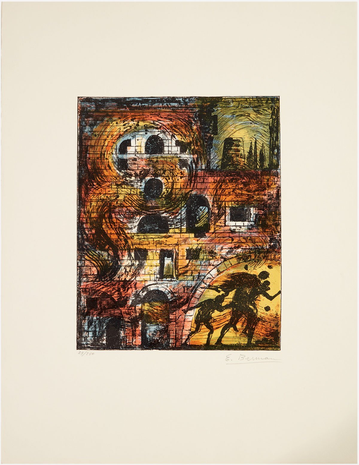 Eugene Berman - Untitled (from the flights portfolio) — Fontaine Editions