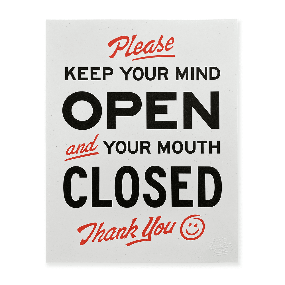 Mind Your Manners Poster