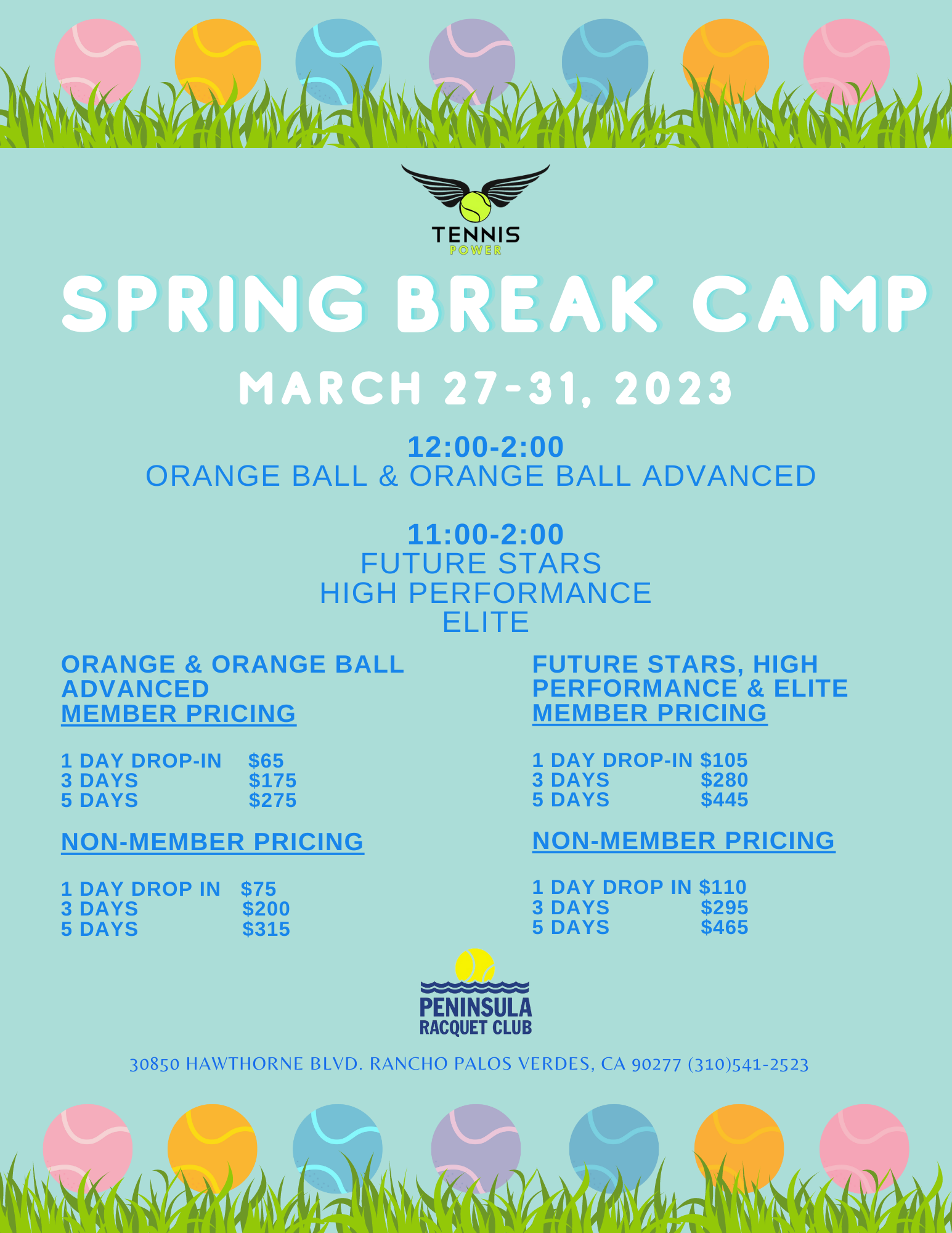 Spring Camp 2023 — Peninsula Racquet Club