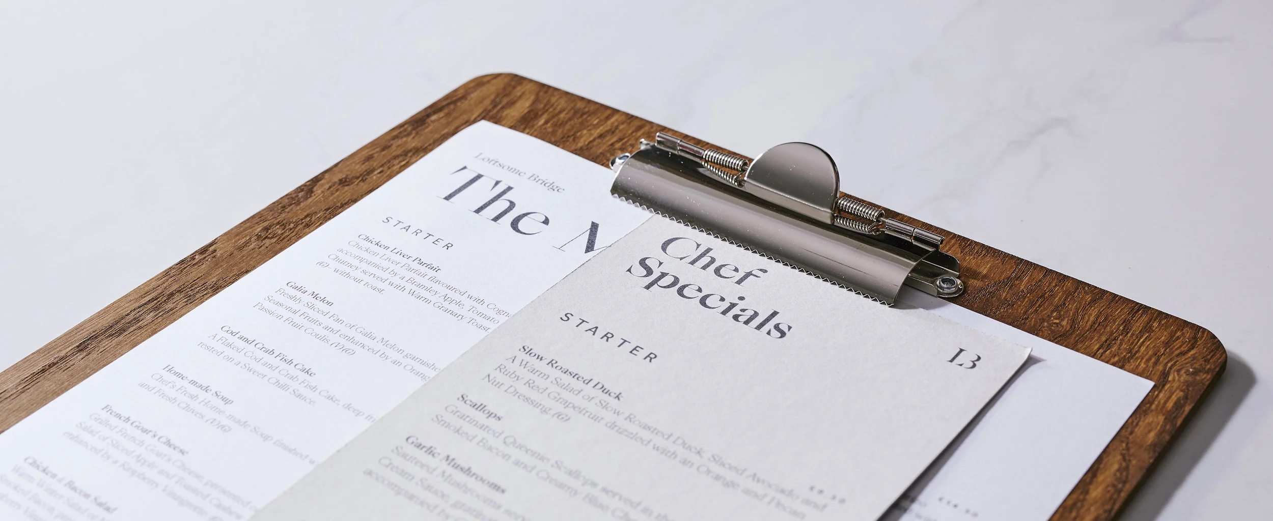 Menus 2025 — Loftsome Bridge