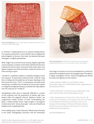 Nancy Koenigsberg 2024 Exhibition — Nancy Hoffman Gallery