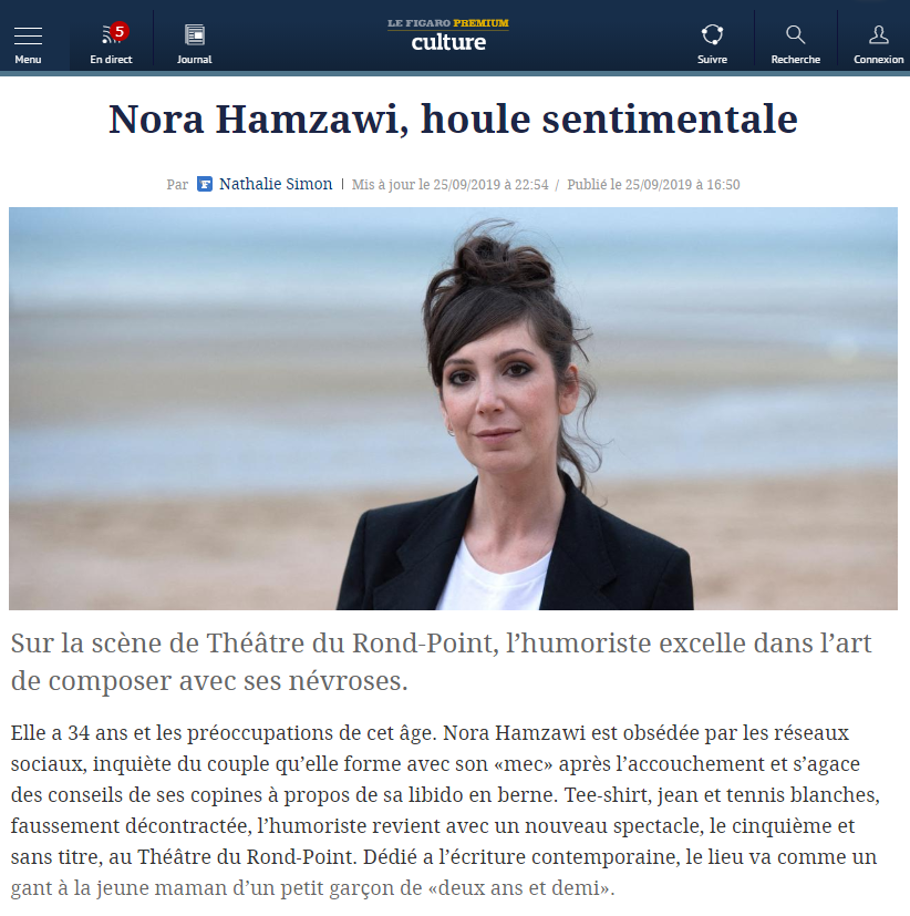 Spectacle — Nora Hamzawi
