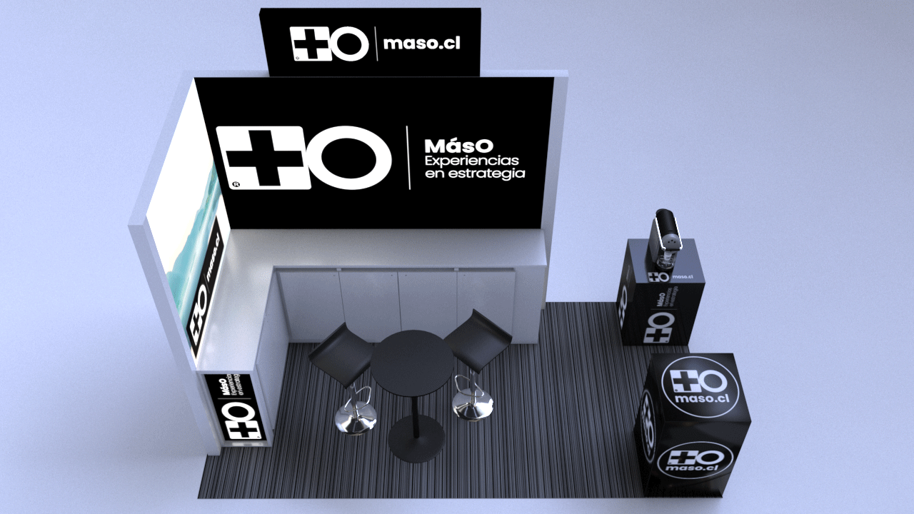 Stand Silver con Pantallas Digitales Premium Corporativo — MásO Stands ...