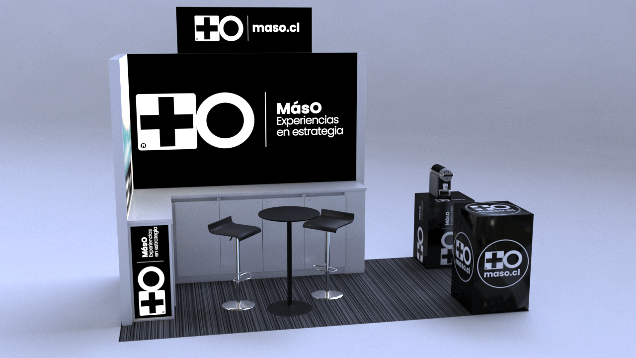 Stand Silver con Pantallas Digitales Premium Corporativo — MásO Stands ...