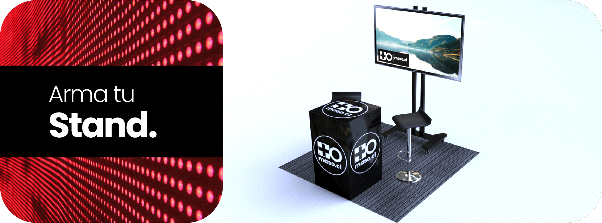 Stands con Pantallas Digitales para Eventos y Expos — MásO Stands ...