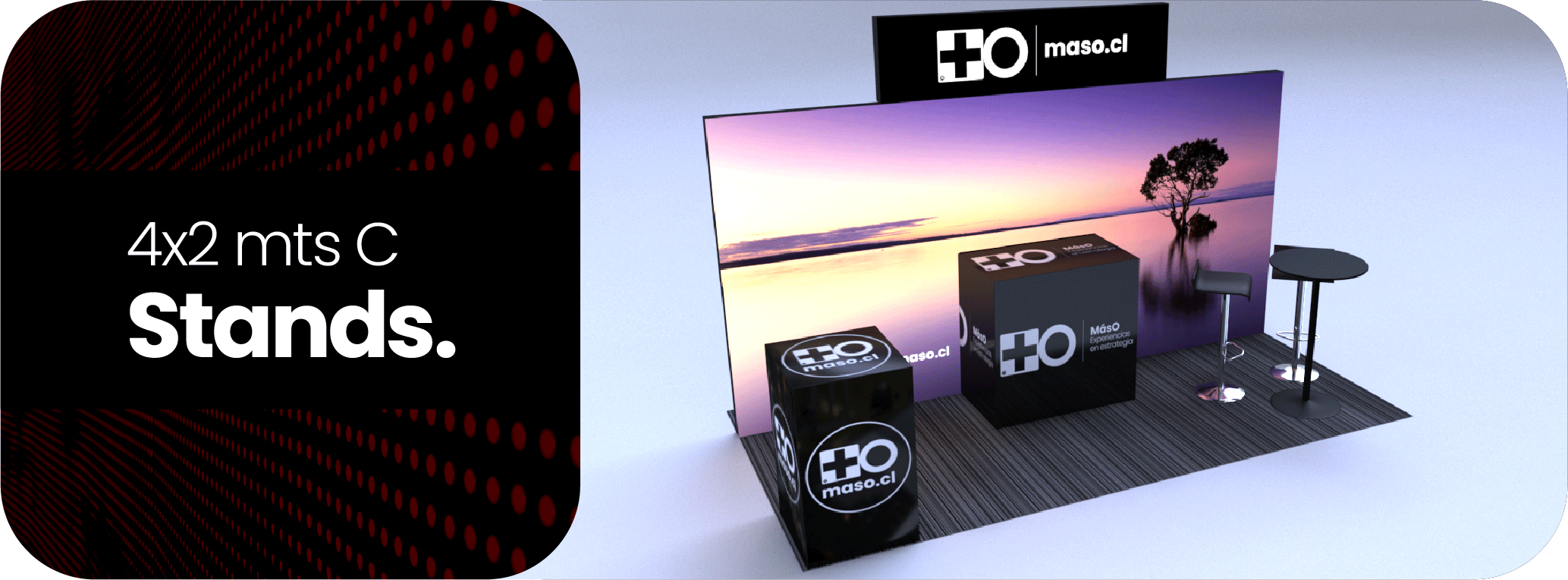 Stands con Pantallas Digitales para Eventos y Expos — MásO Stands ...