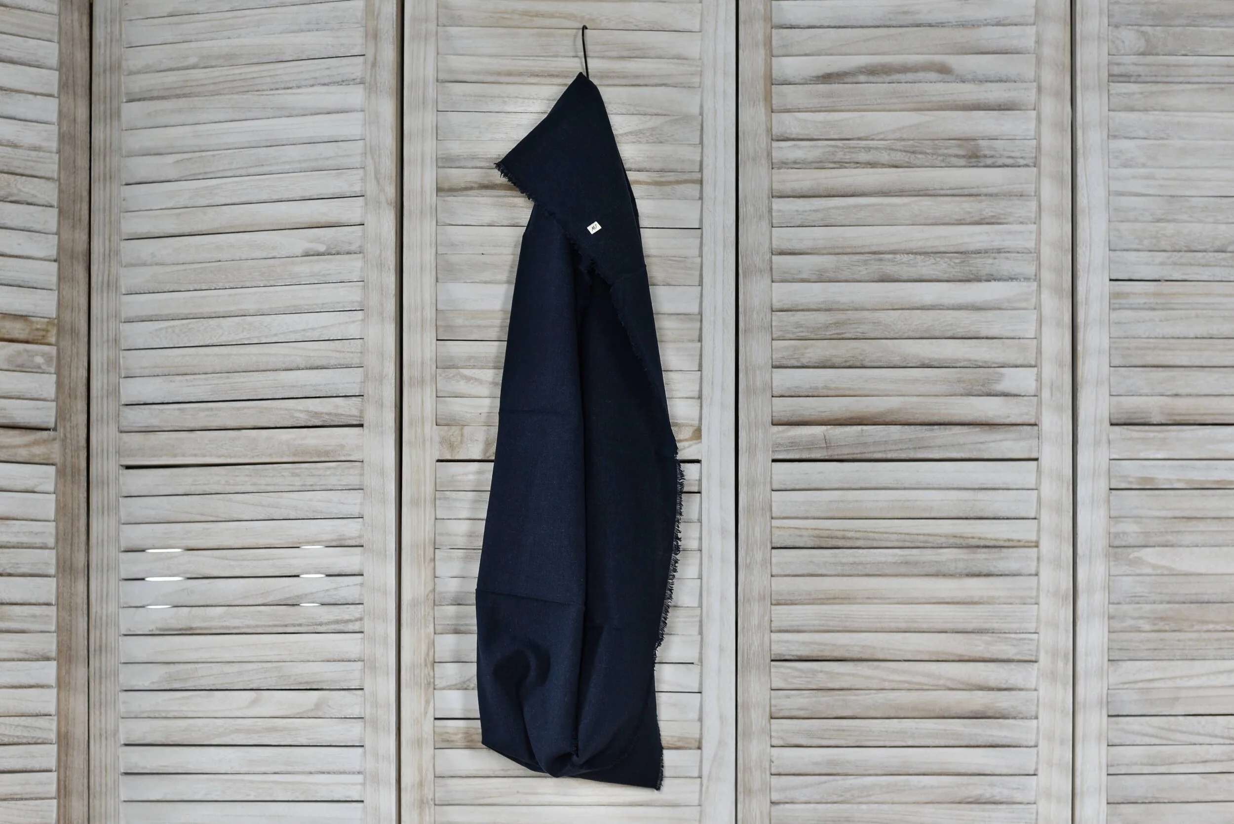 Navy Linen Infinity Scarf — Maegan Jeanette