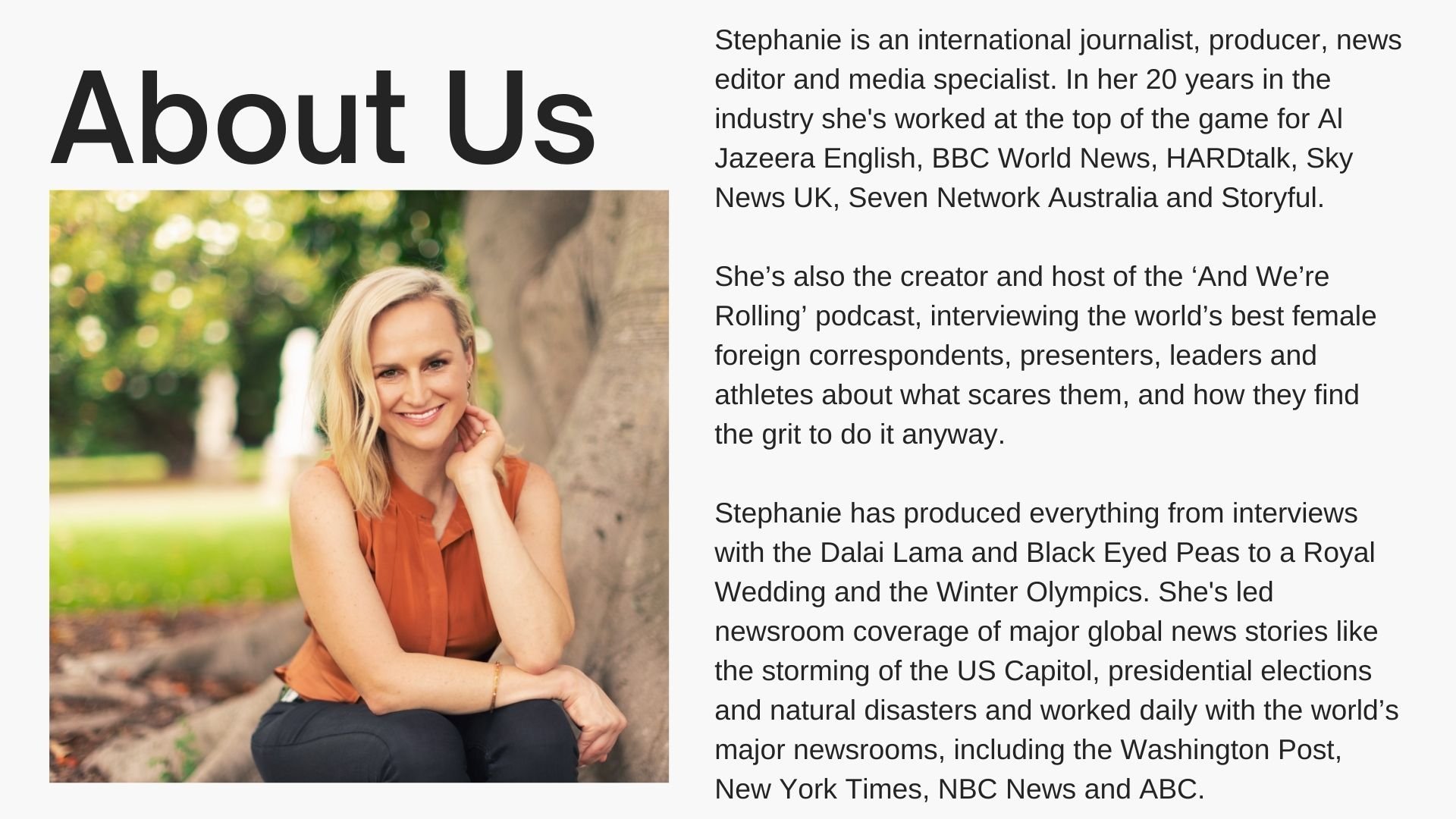 About — Stephanie Hunt Media