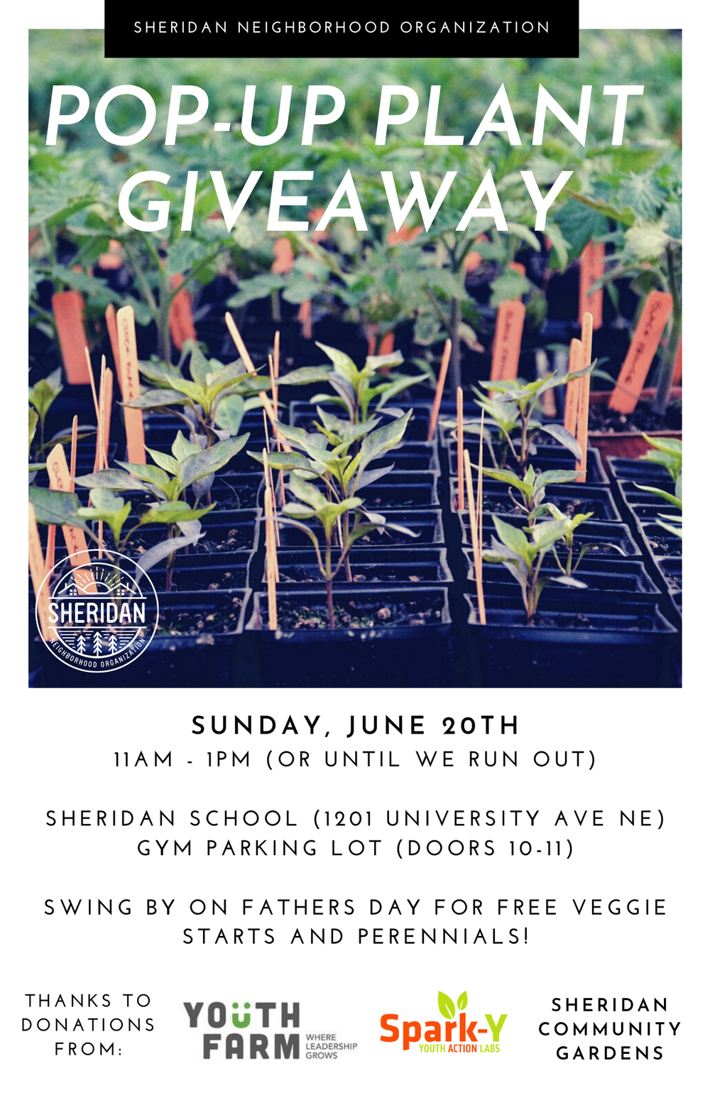 Plant Giveaway — Sheridan Neighborhood Organization