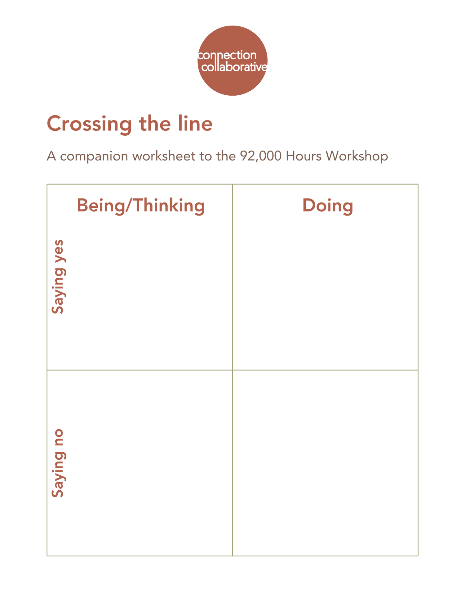 Walking a Different Path – A 92,000 Hours Worksheet — Connection ...