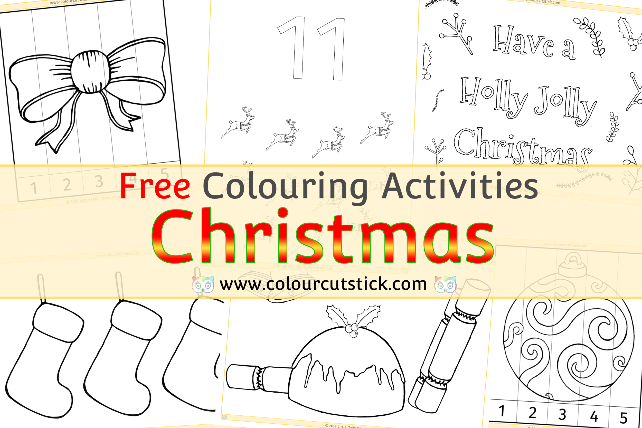FREE Christmas Colouring/Coloring Pages - for children, kids, toddlers ...