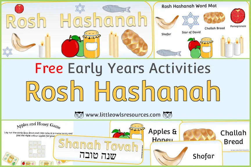 FREE Rosh Hashanah Colouring/Coloring Pack - for children, kids ...