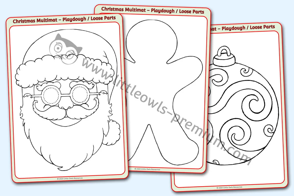 FREE Christmas Card Colouring / Coloring Pages — Colour Cut Stick ...