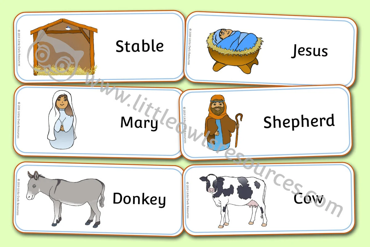 FREE Nativity Story Sequence Cards Colouring / Coloring Pages Pack ...