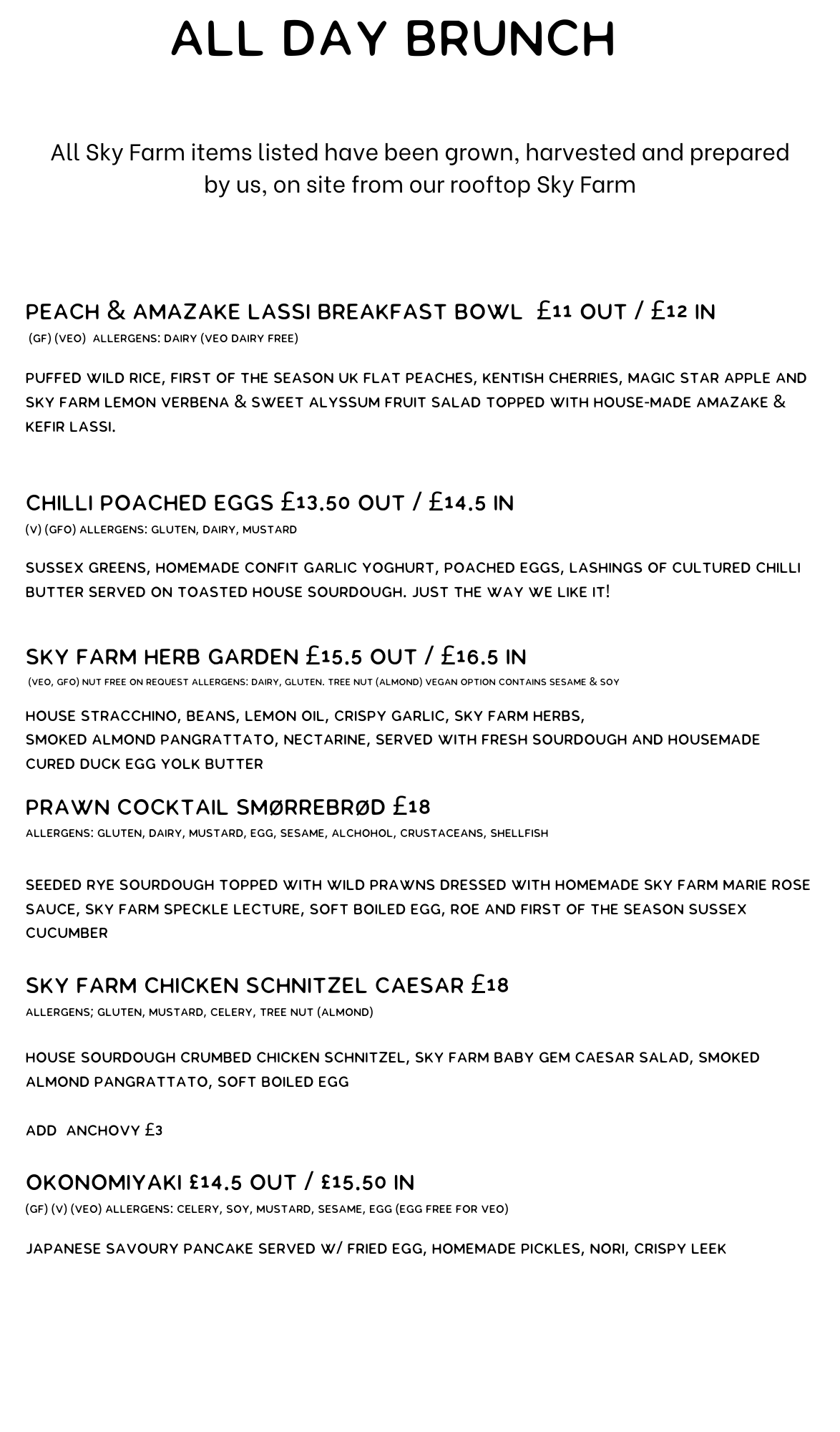 dalston menu — Brunswick East