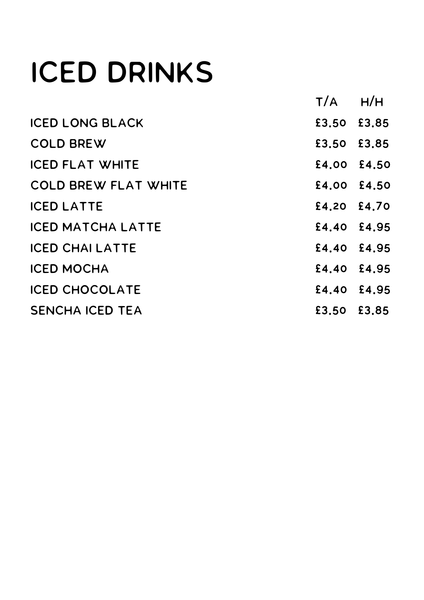 dalston menu — Brunswick East