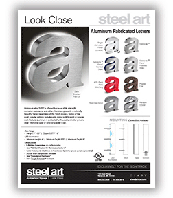 Fabricated Dimensional Aluminum Letters — Steel Art Company