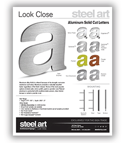 Fabricated Dimensional Aluminum Letters — Steel Art Company