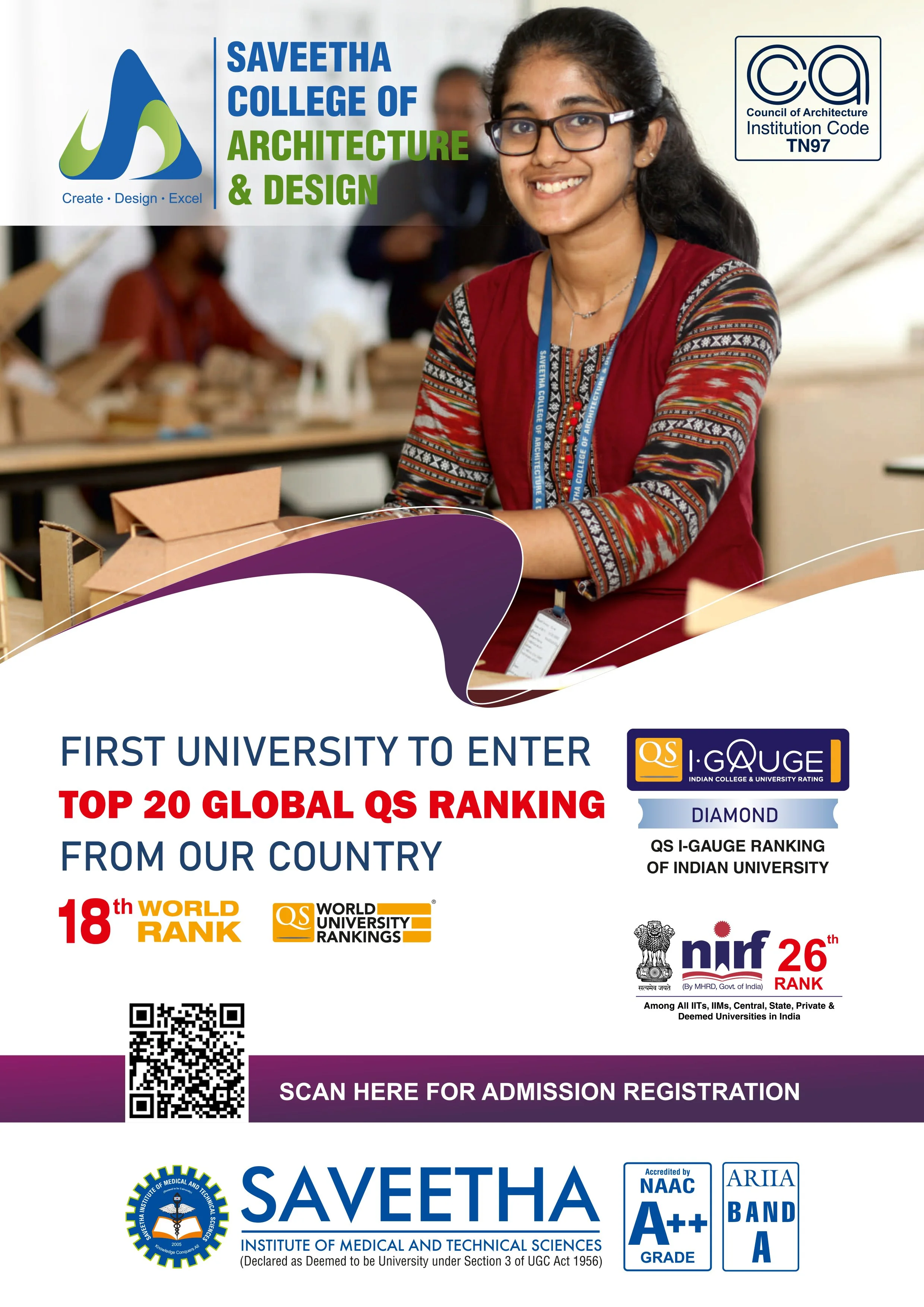 Admission — Architecture & Design @ Saveetha