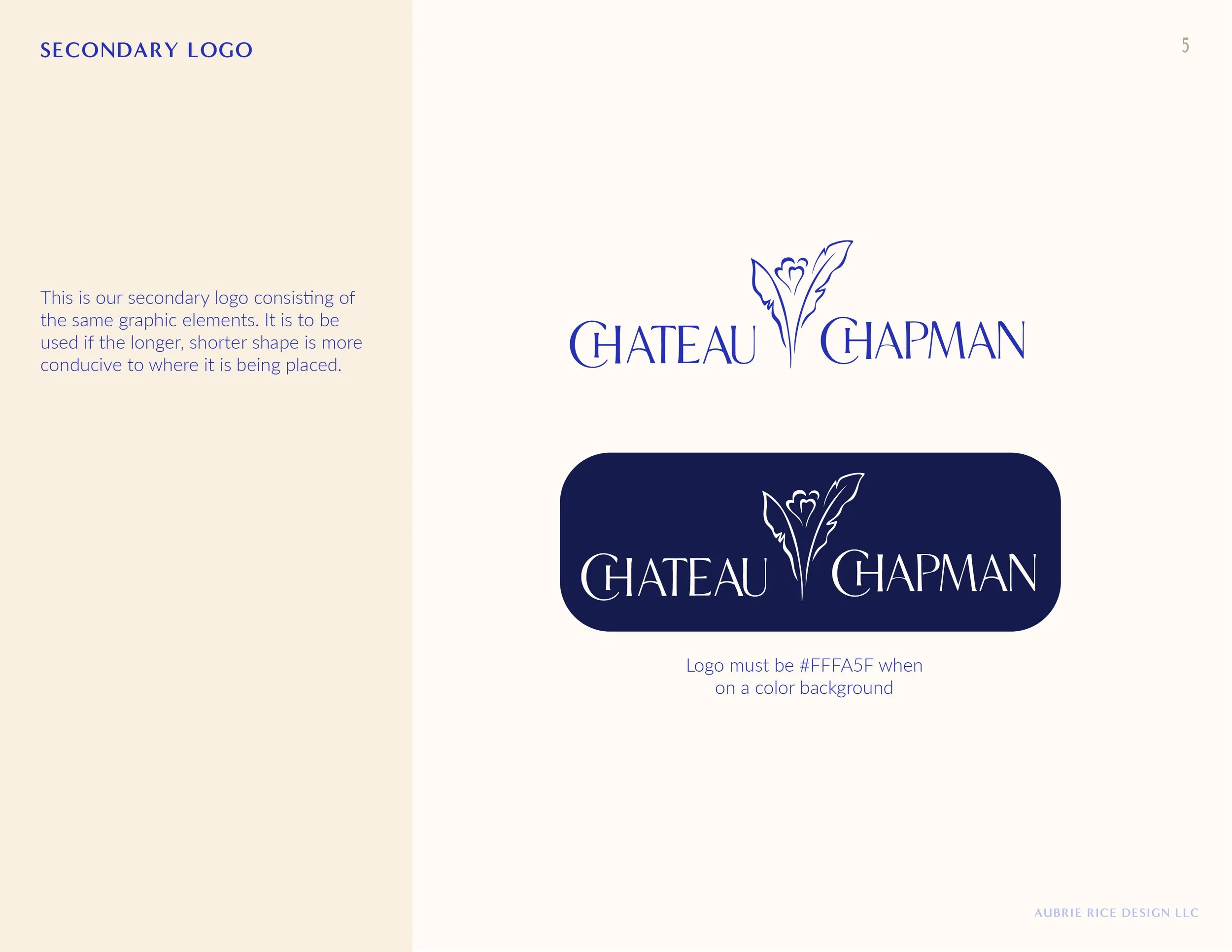 Chateau Chapman Logo + Brand Design — Aubrie Rice Design