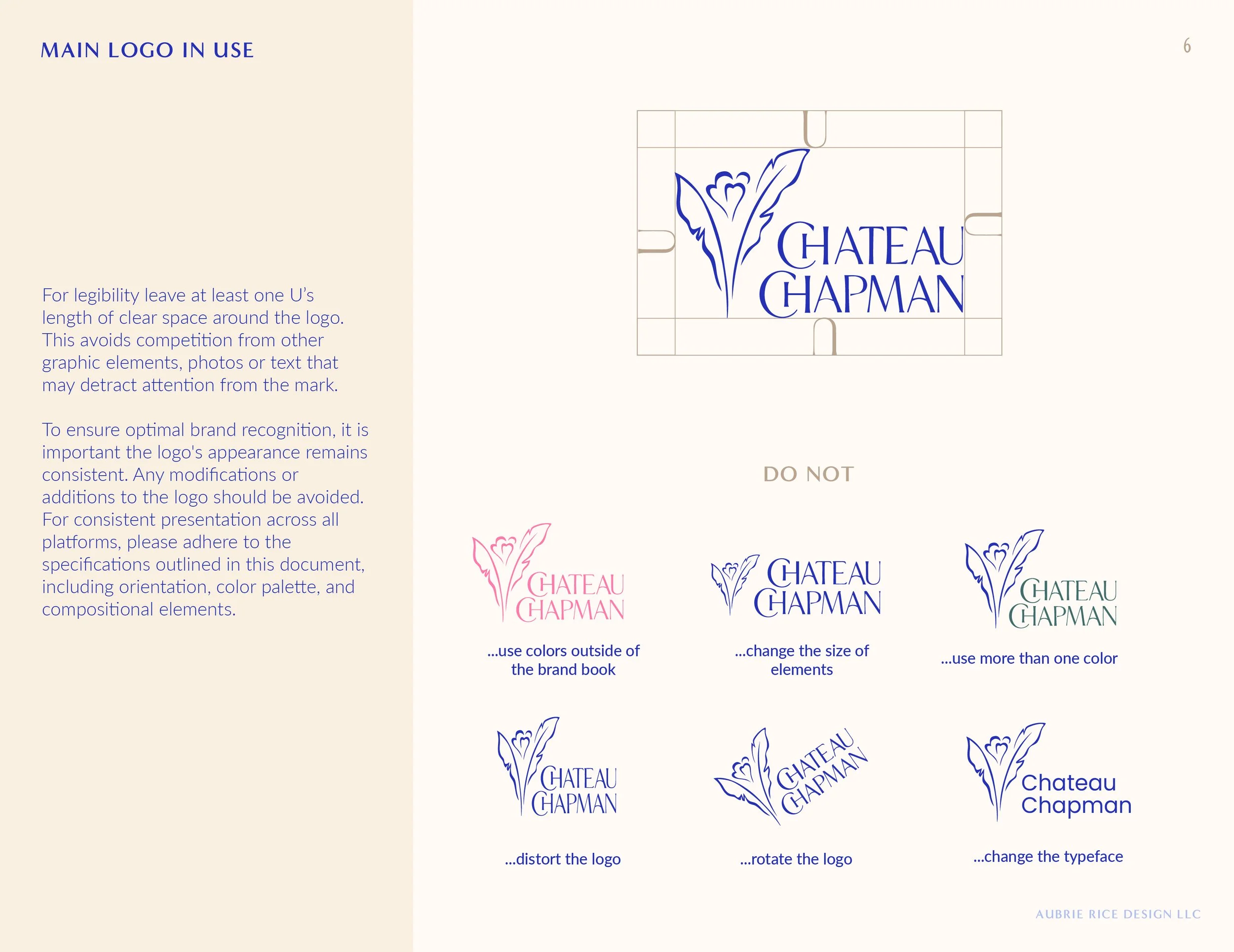 Chateau Chapman Logo + Brand Design — Aubrie Rice