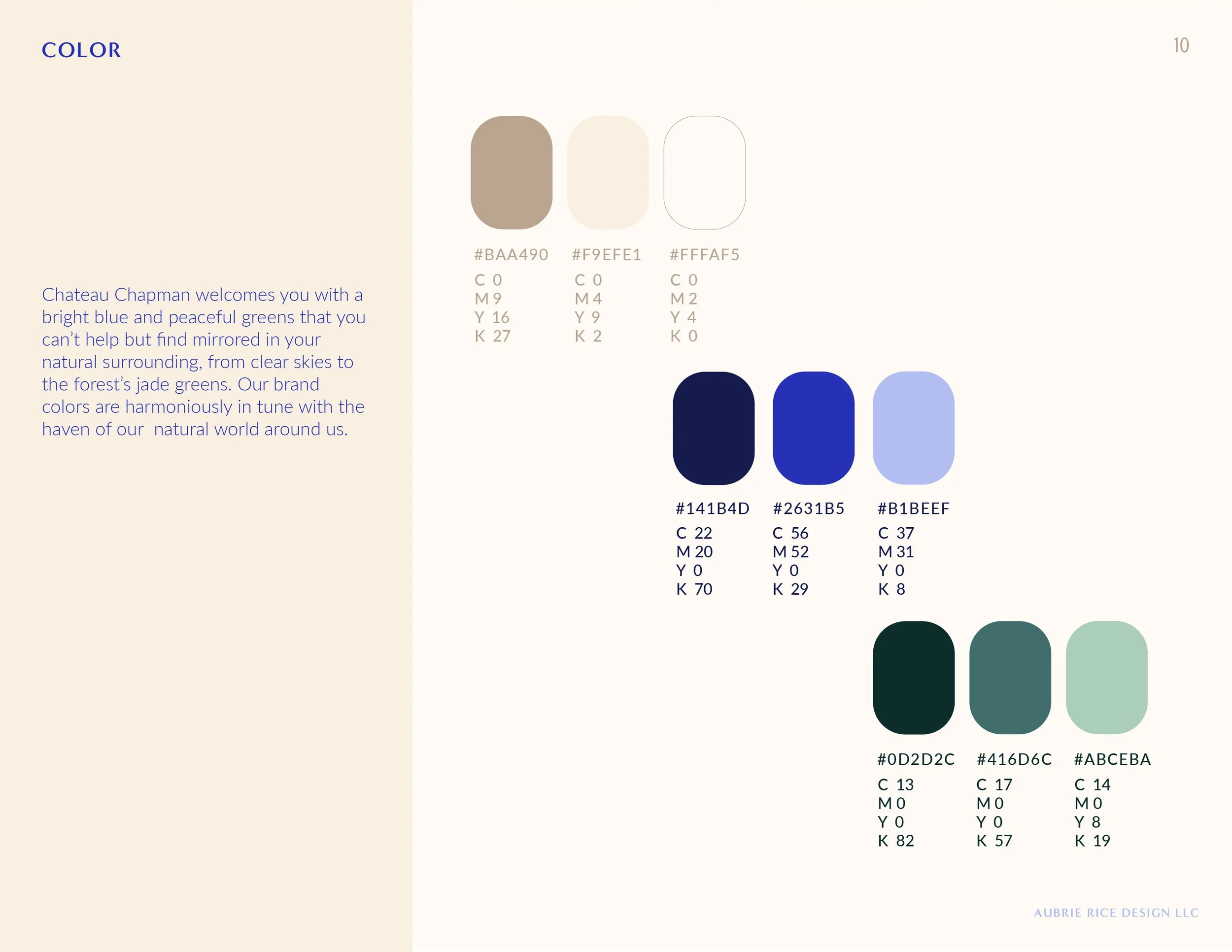 Chateau Chapman Logo + Brand Design — Aubrie Rice