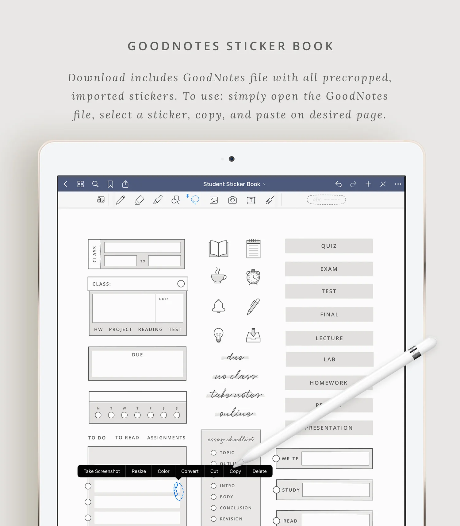 Digital Stickers for Students - GoodNotes Stickers — Dash Planner