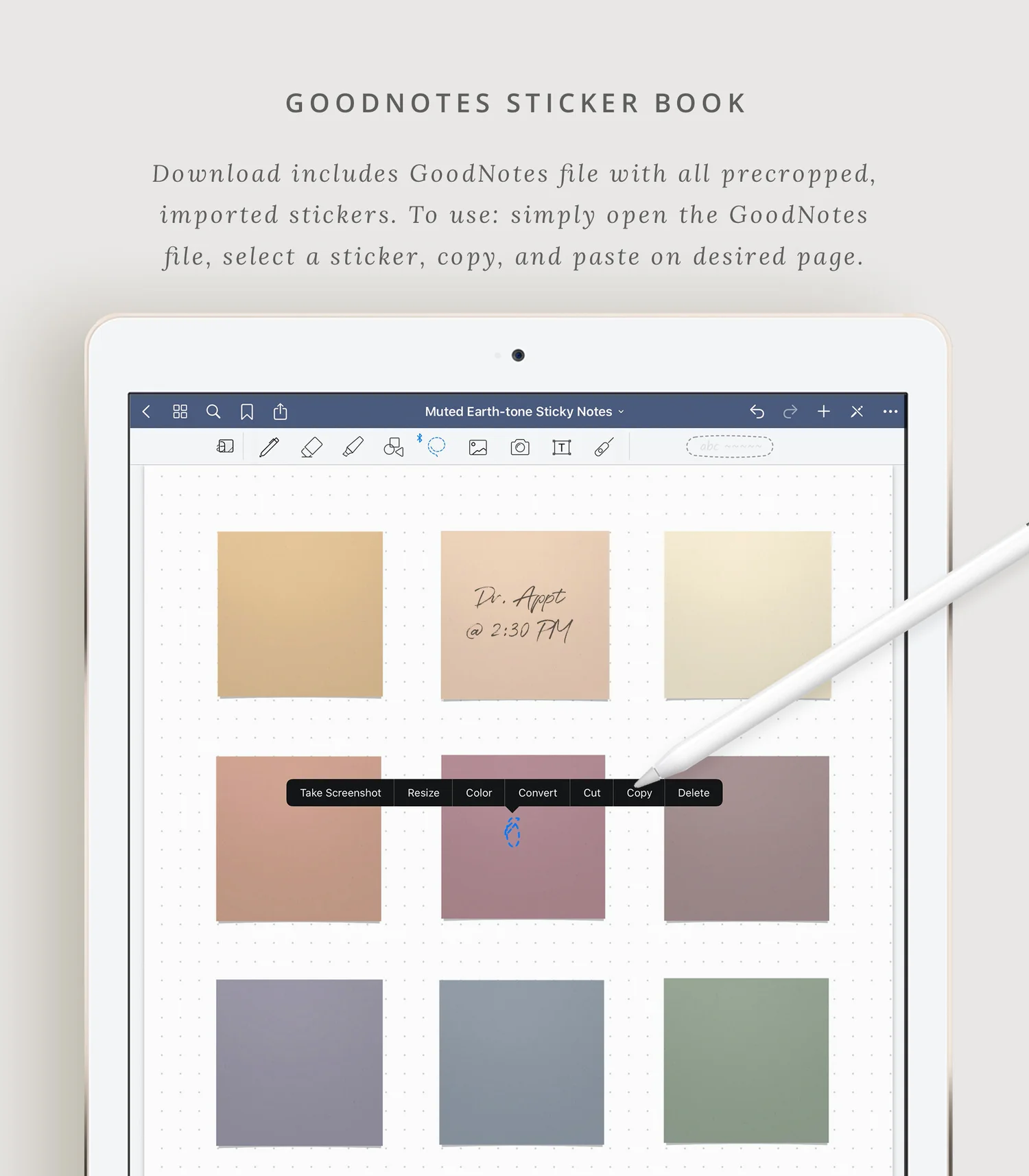 Digital Sticky Notes - Pastel Earth-tones — Dash Planner