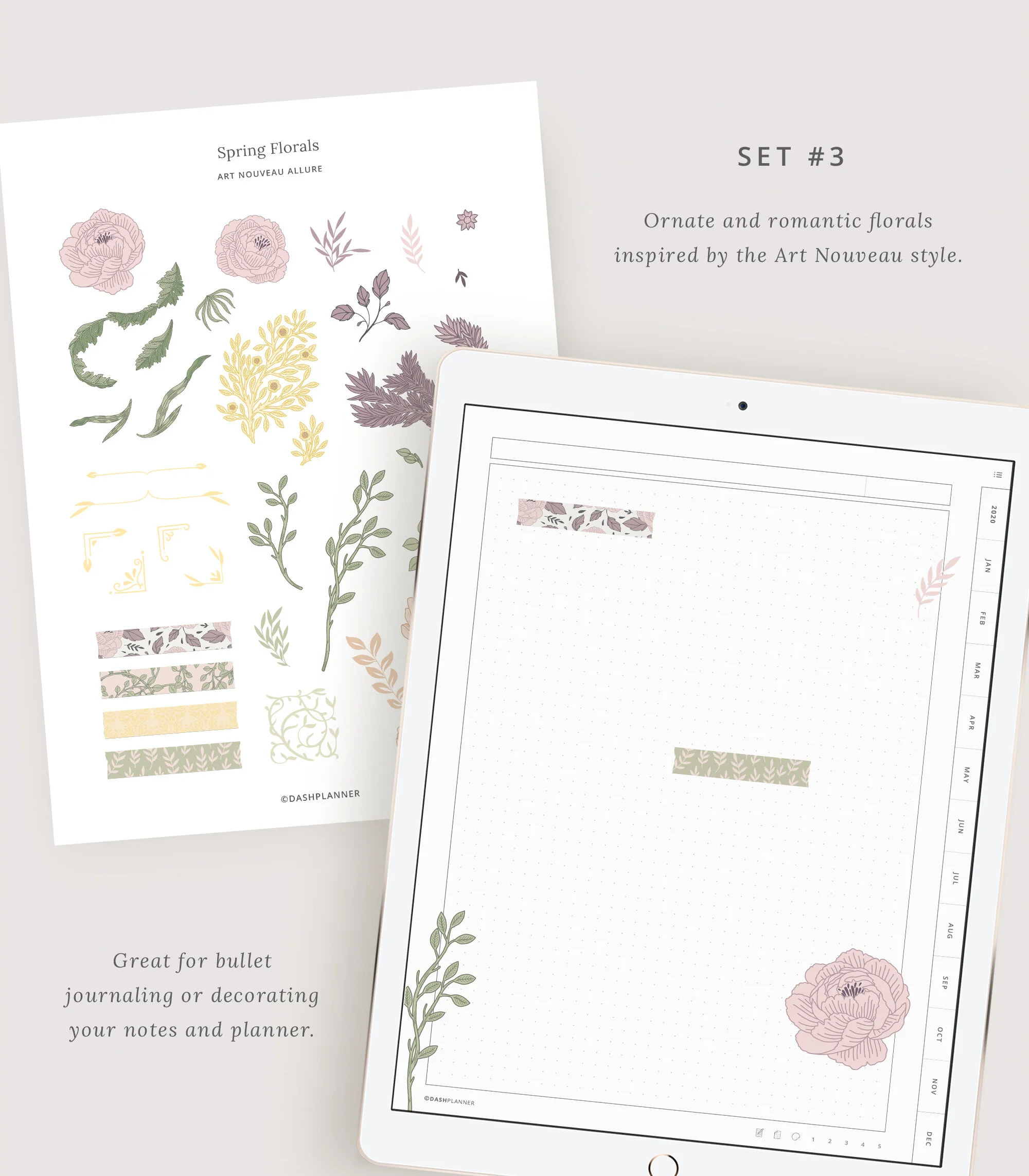 Spring Floral Digital Stickers — Dash Planner