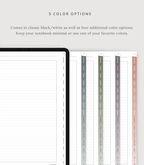 Digital Notebook with 15 Life Categories — Dash Planner