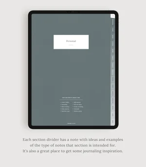 Digital Notebook with 15 Life Categories — Dash Planner