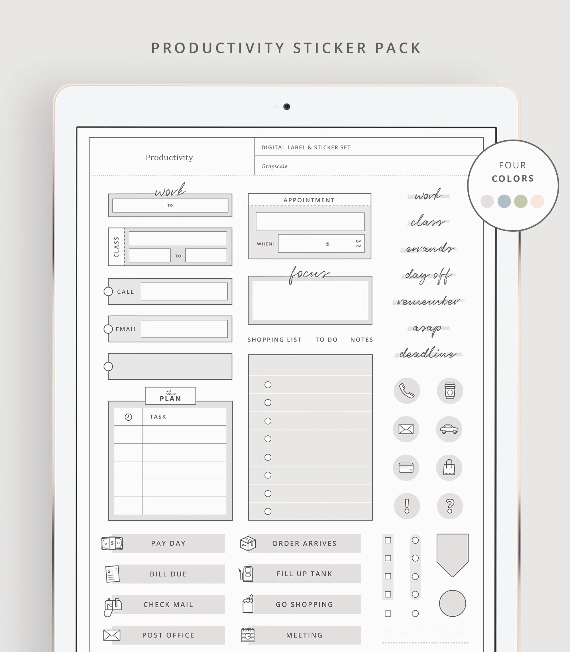Digital Sticker Bundle for Students — Dash Planner