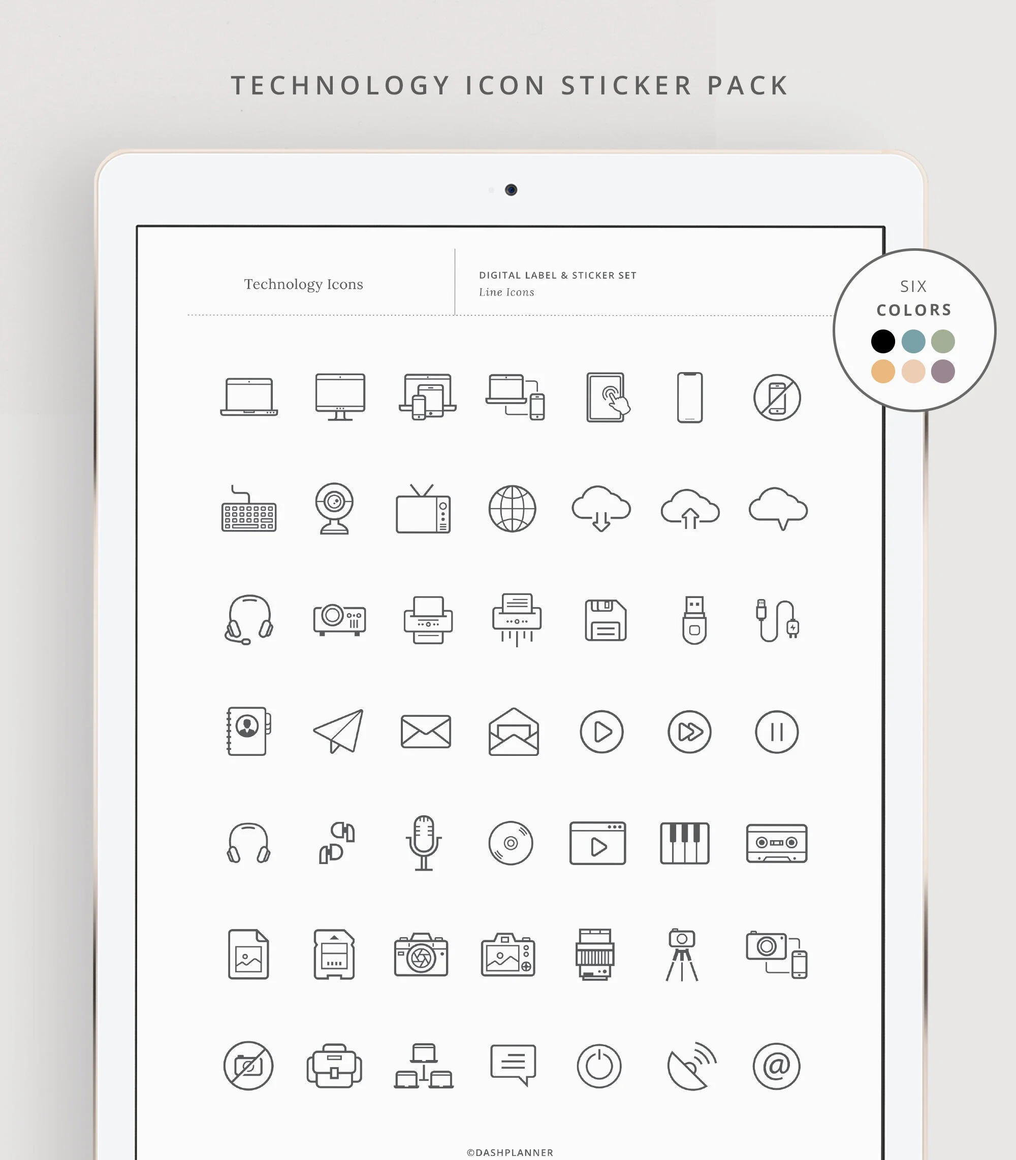 Digital Sticker Bundle for Students — Dash Planner