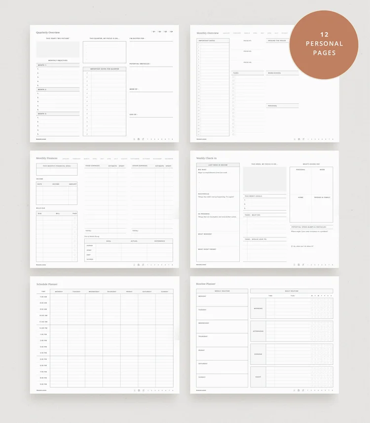 Undated Academic Digital Planner — Dash Planner