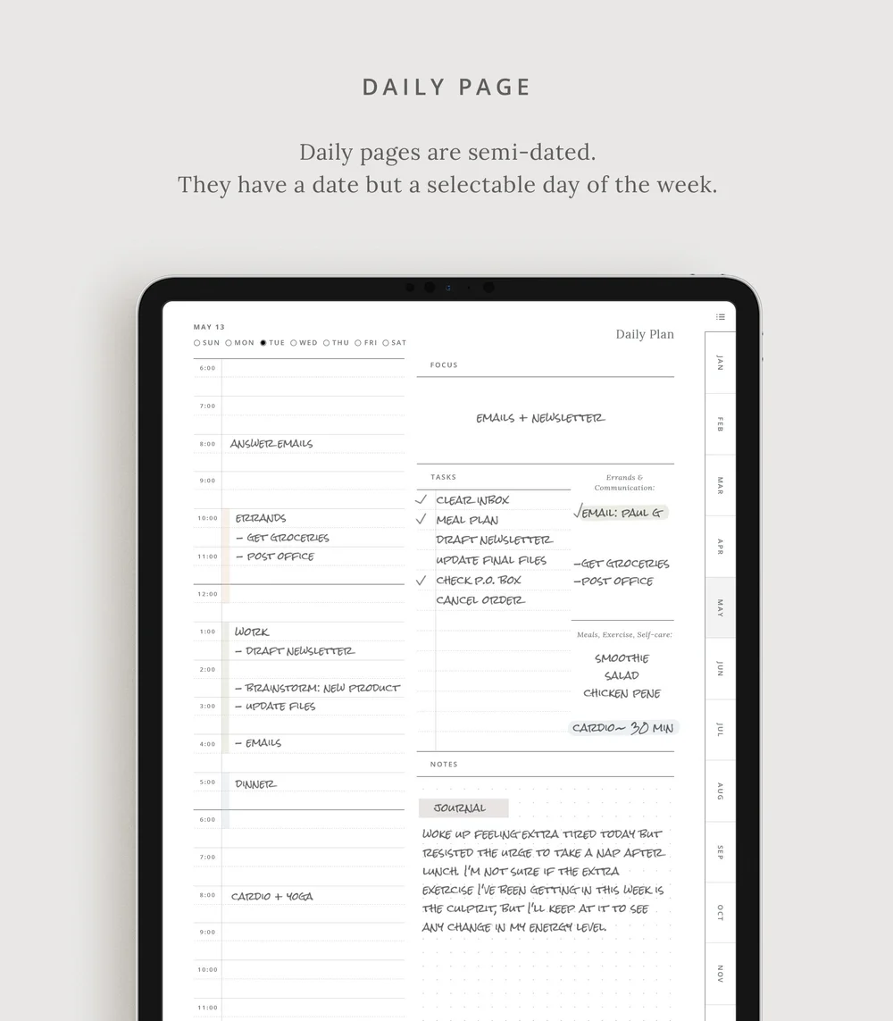 Undated Digital Planner Bundle - Portrait — Dash Planner