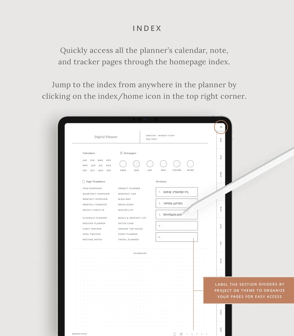 Undated Digital Planner Bundle - Portrait — Dash Planner
