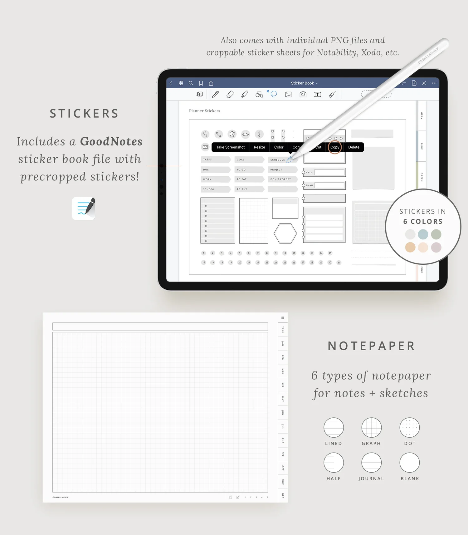 Undated Digital Planner Bundle — Dash Planner