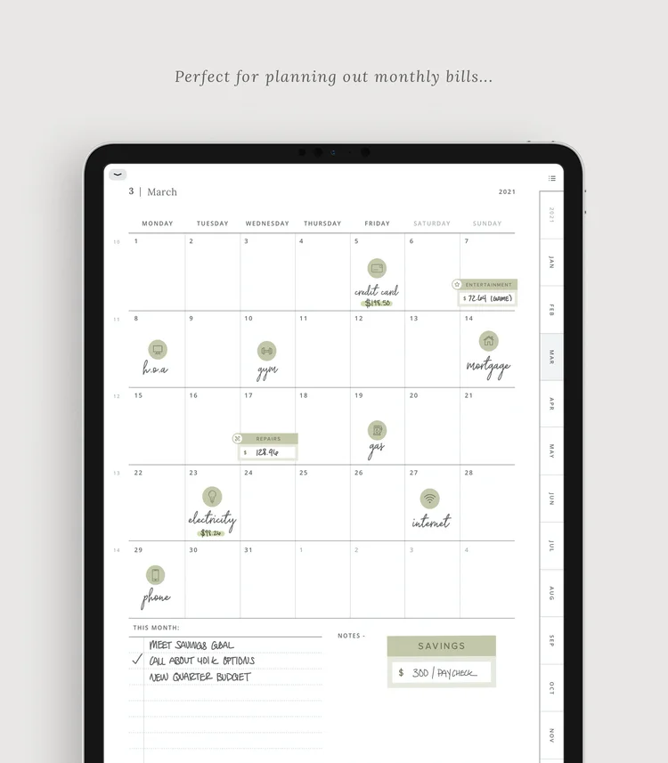Finance & Budget Digital Stickers — Dash Planner
