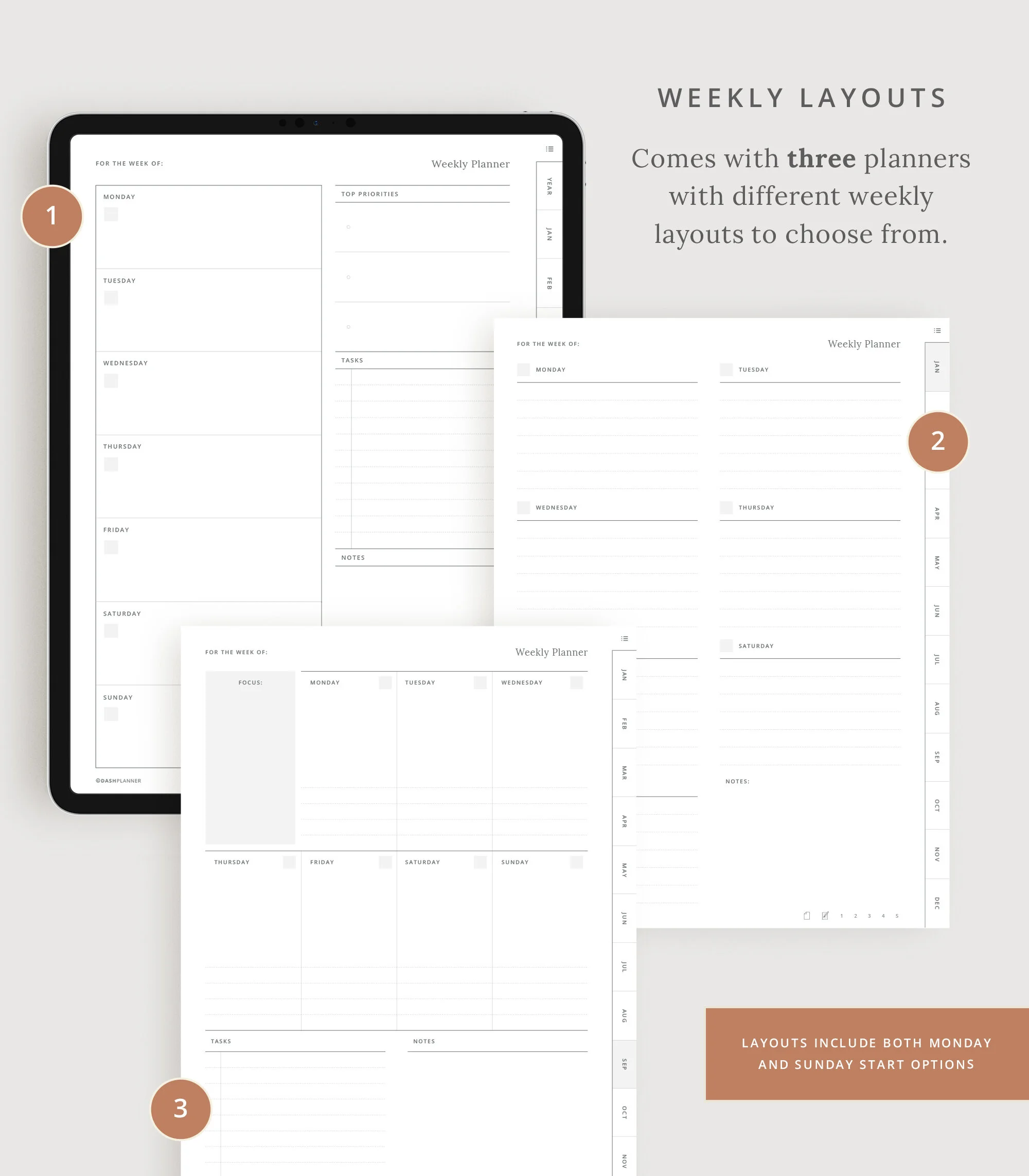 Undated Digital Planner Bundle - Portrait — Dash Planner