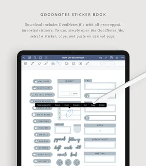 Work-Life Digital Sticker Set for iPad Planners — Dash Planner