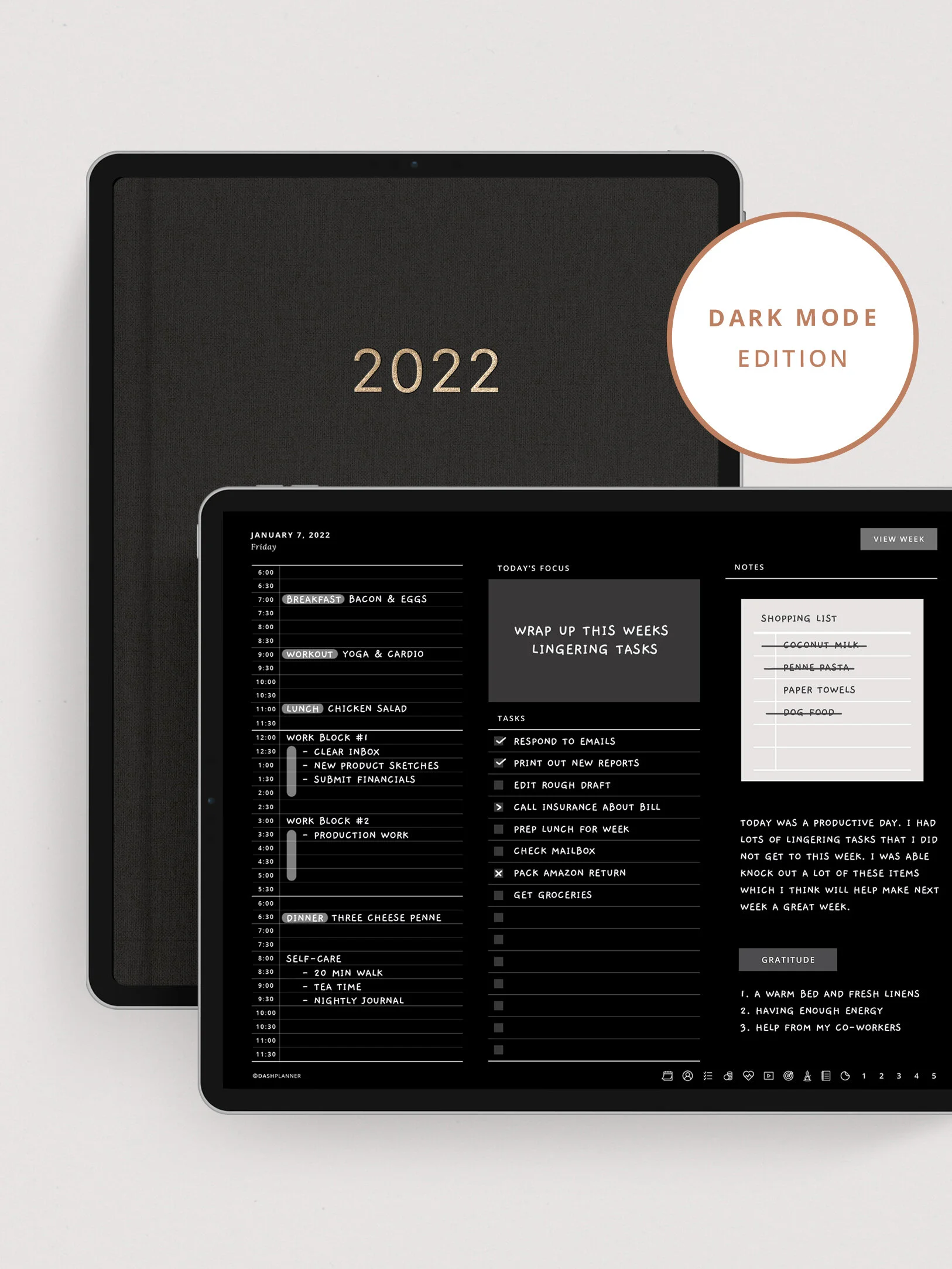 2022 Black Themed Digital Planner Paper Calendars & Planners etna.com.pe