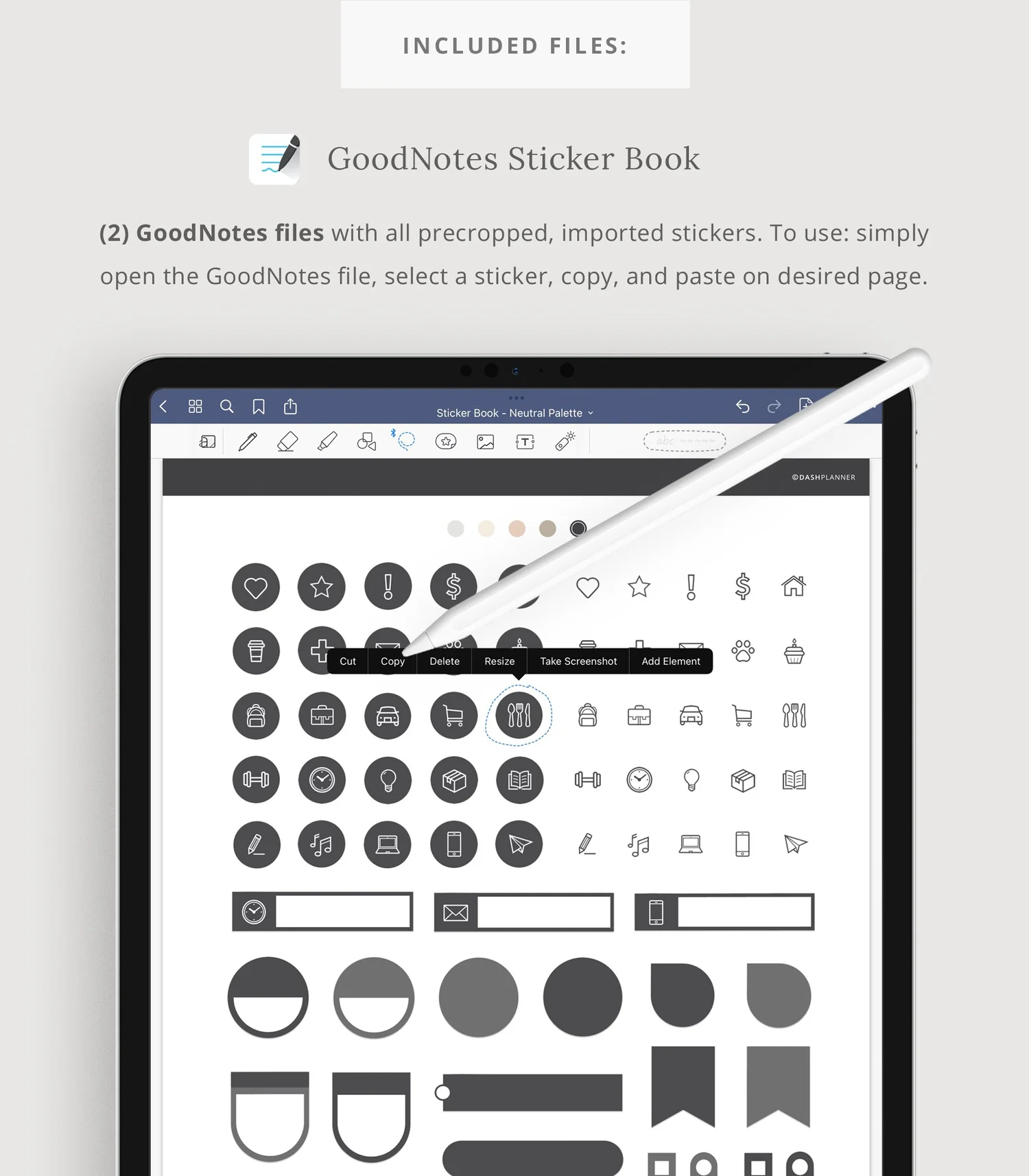 Planning Essentials Digital Stickers — Dash Planner