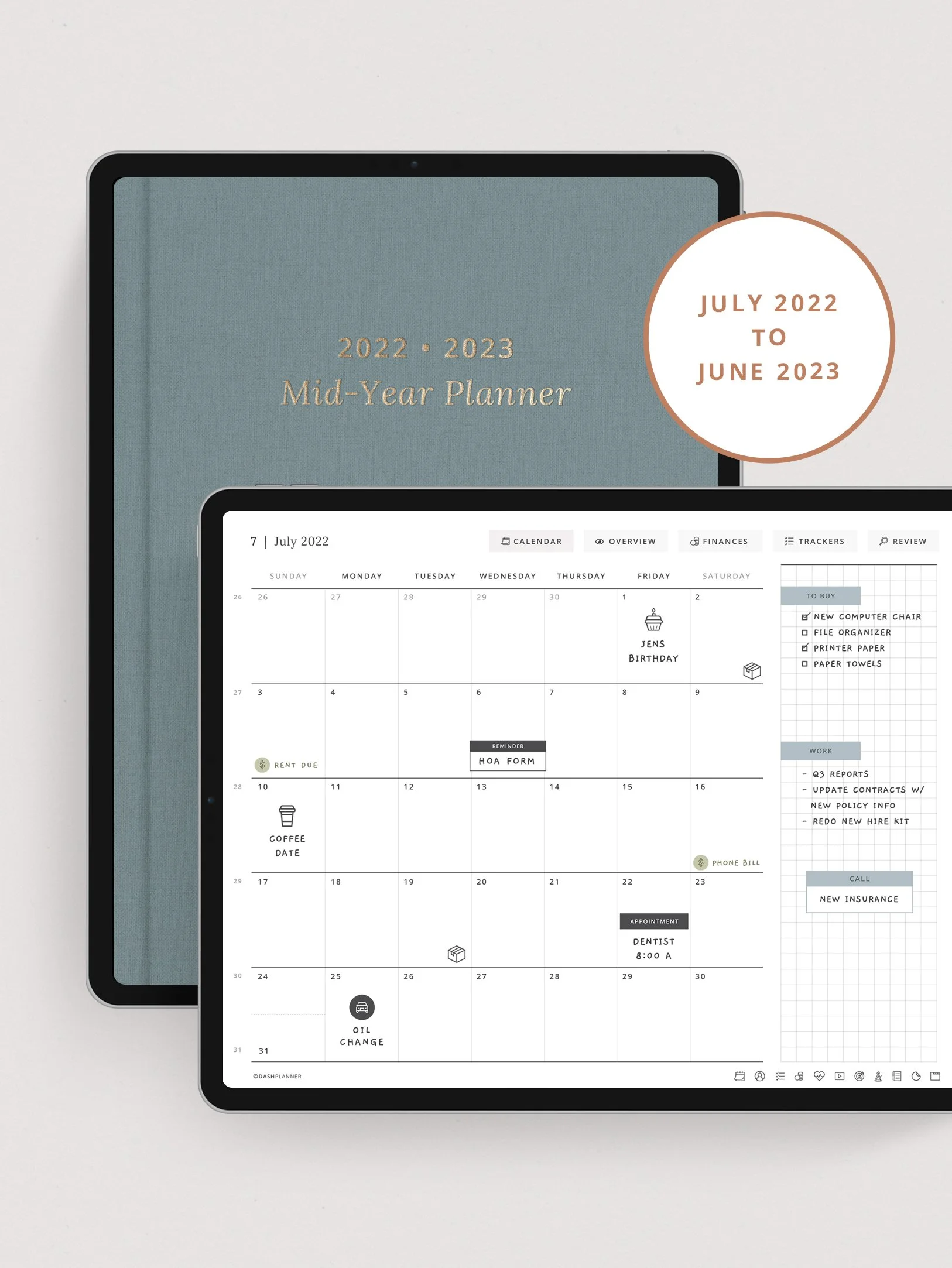 Undated Academic Digital Planner — Dash Planner