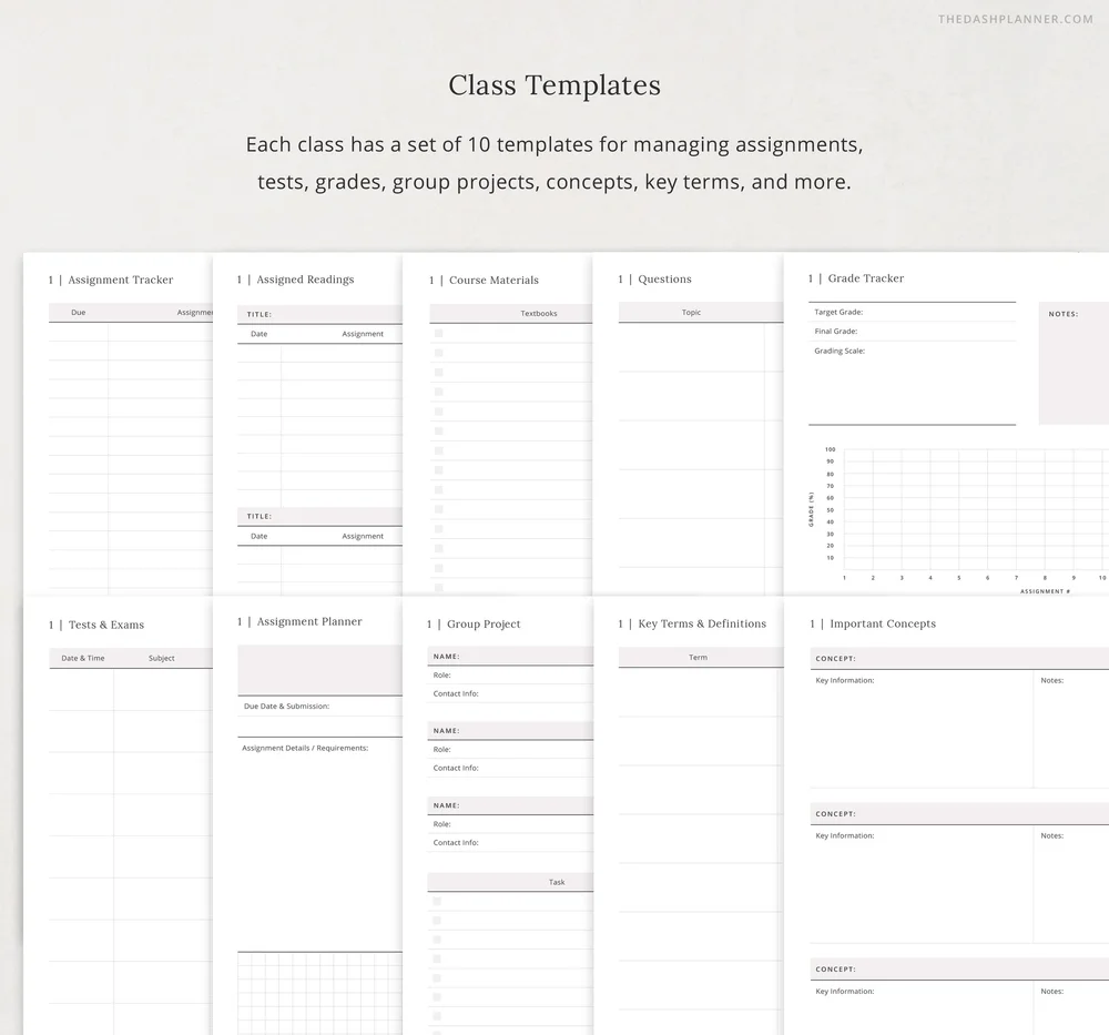 Digital Academic Organizer for Students — Dash Planner