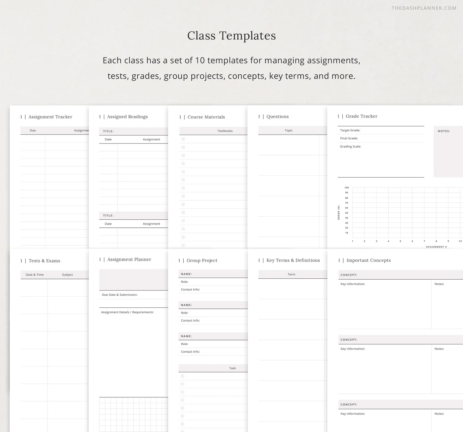 Digital Academic Organizer for Students — Dash Planner