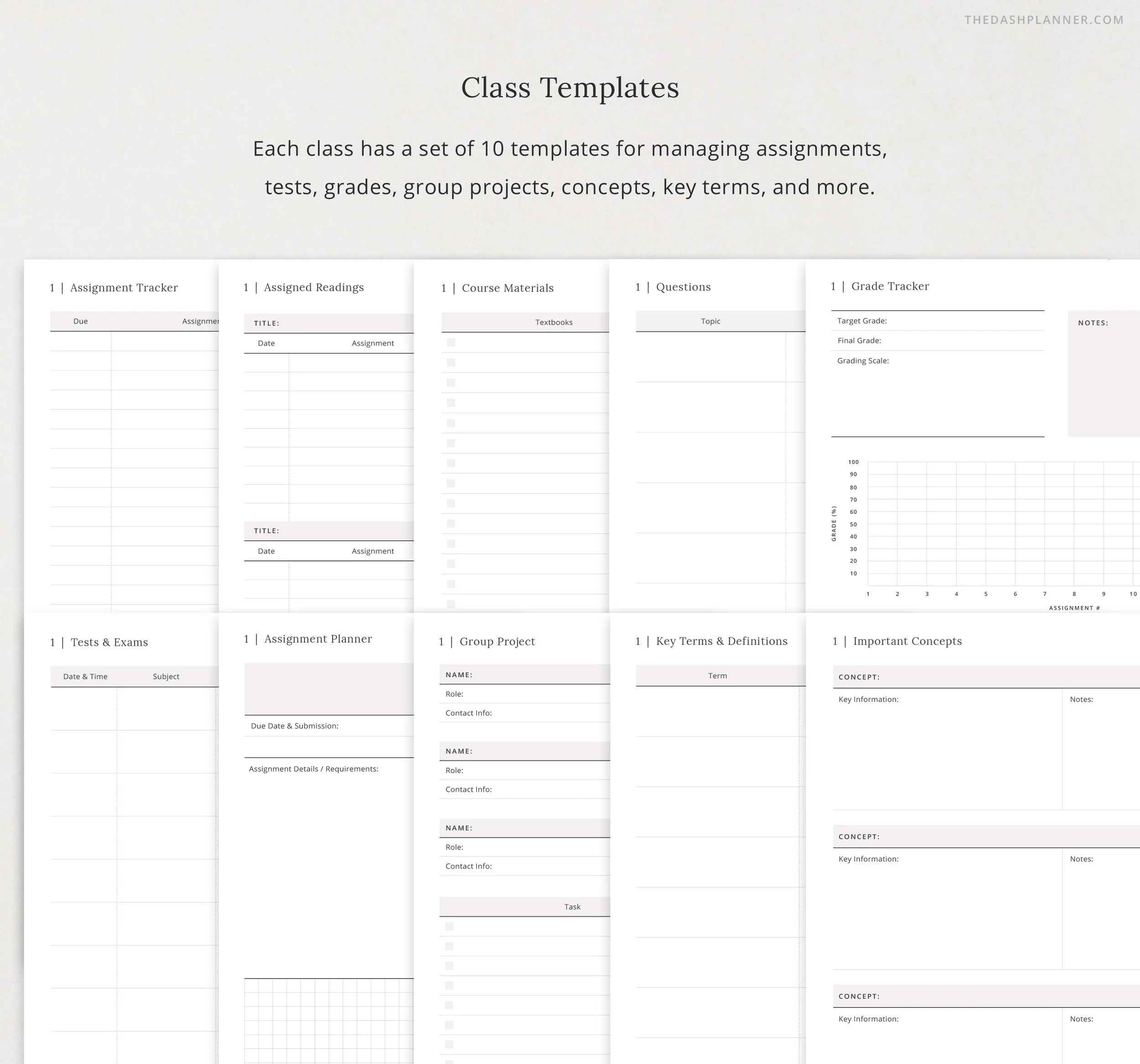 Digital Academic Organizer for Students — Dash Planner