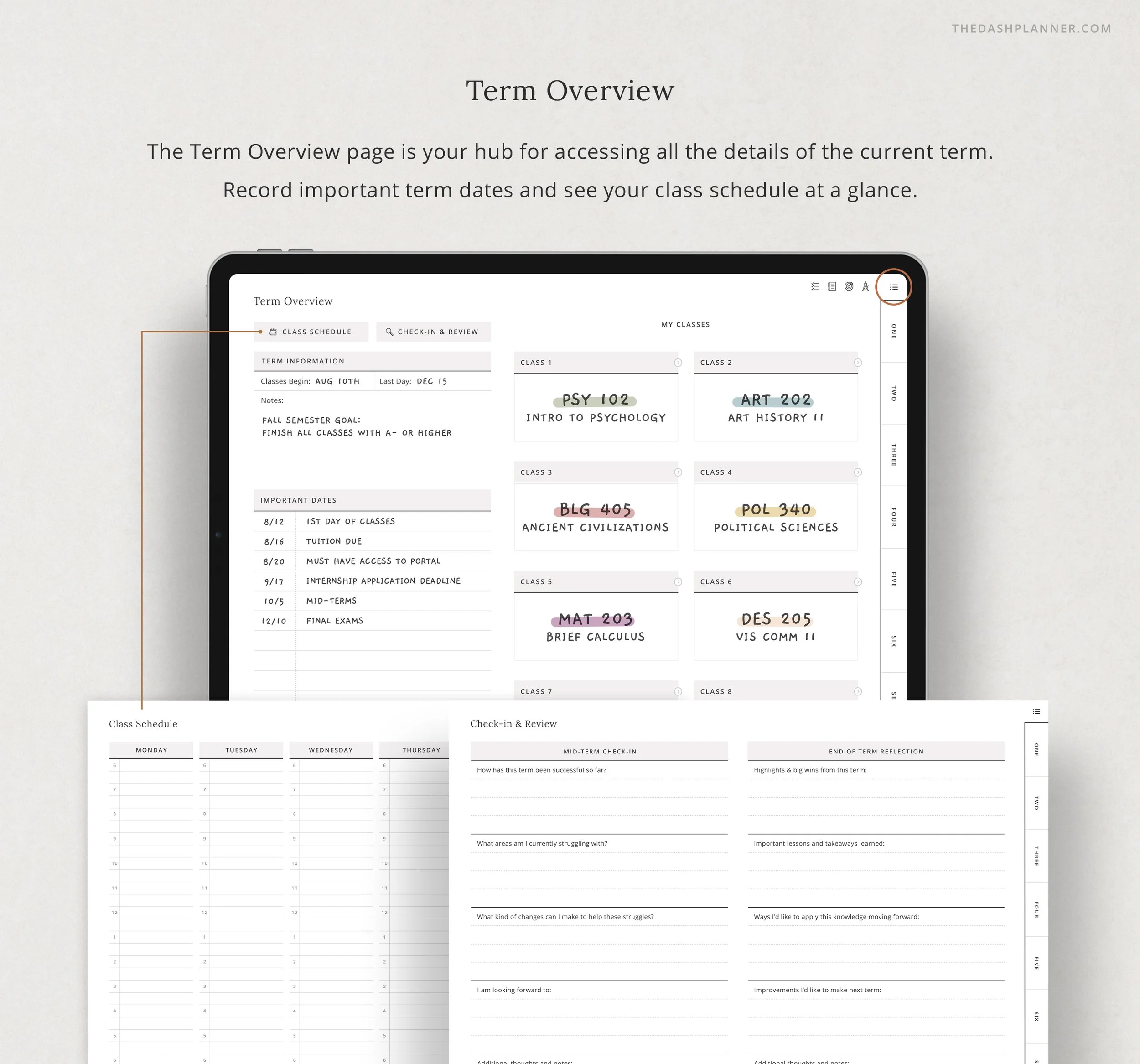 Digital Academic Organizer for Students — Dash Planner