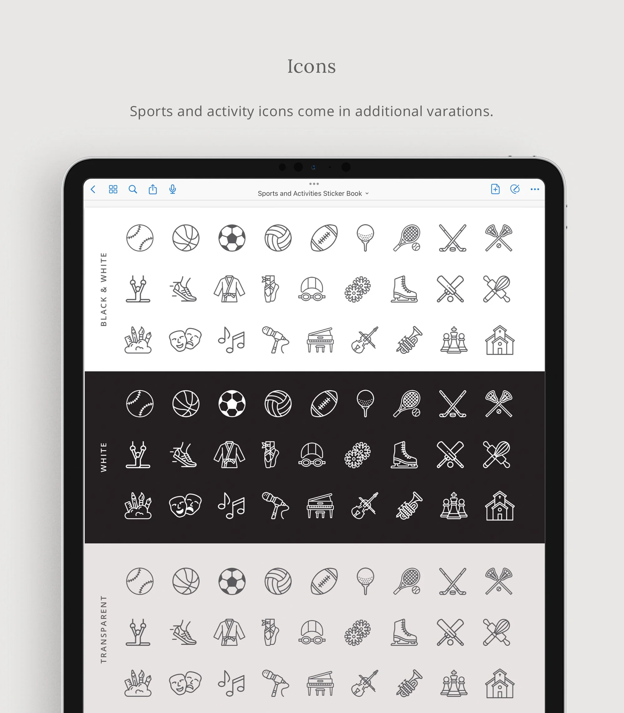 Sports & Activities Digital Sticker Set — Dash Planner